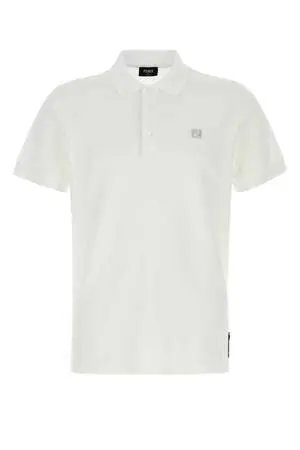 Fendi Piquet Polo Shirt - White