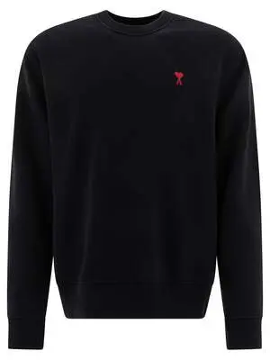 AMI Paris Of Coeur Cotton Sweatshirt - Black