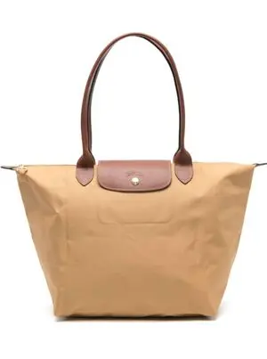 Longchamp Leather Shoulder Handbag With Button Closure