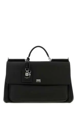 Dolce & Gabbana My Sicily Mini Leather Shoulder Bag - Black