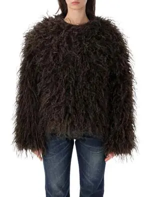 Goldbergh Oversized Faux Fur Coat - Army