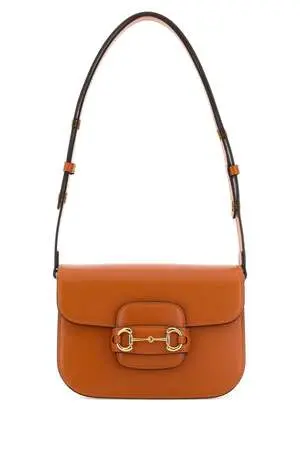 Gucci Horsebit 1955 Mini Shoulder Handbag With Gold-tone Hardware - Orange