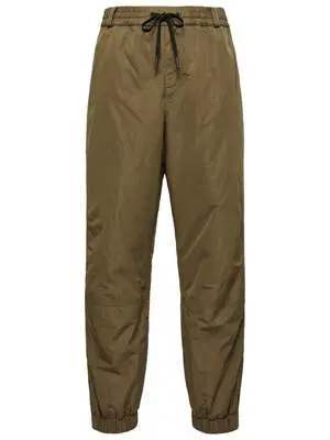 Moncler Technical Fabric Drawstring Waist Trousers With Adjustable Hem Pockets