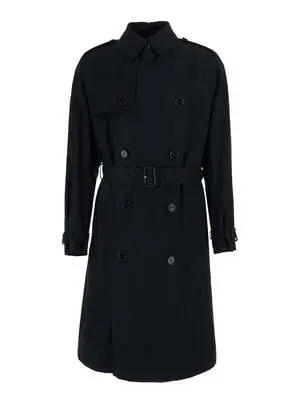 Hugo Boss Jared Cotton Trench Coat With Front Belt And Classic Collar