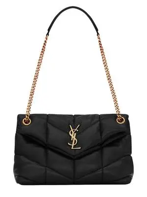 Saint Laurent Mini Leather Tote Bag With Magnetic Snap And Interior Zip Pocket