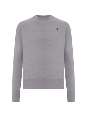 AMI Paris Of Coeur Crewneck Sweater - Greyblack