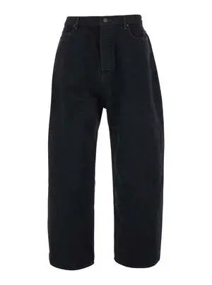 Balenciaga Logo Patch Wide-leg Denim Jeans