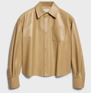 Celine Shirt In Soft Lambskin - Camel