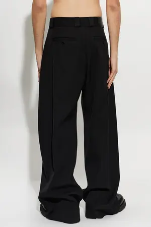 Balenciaga Wide-leg Wool Trousers