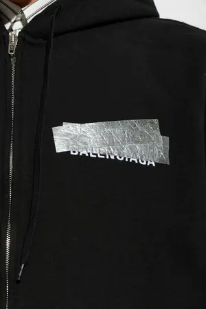 Balenciaga Hooded Zip-up Sweatshirt