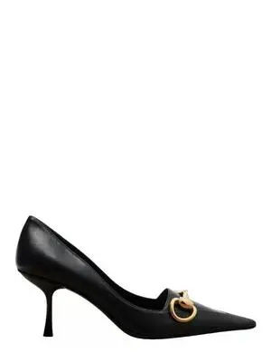 Gucci Boulevard Horsebit Leather Pumps - Black