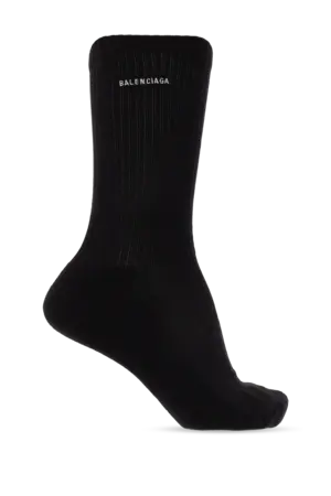 Balenciaga Logo Socks - Black