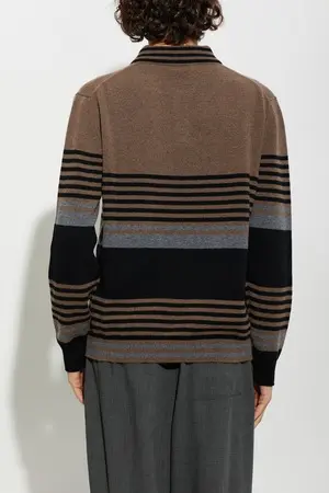 Paul Smith Cashmere Striped Polo Shirt - Brown