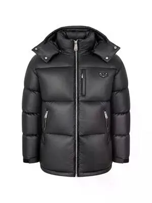 Philipp Plein Shiny Nylon Puffer Jacket - Black