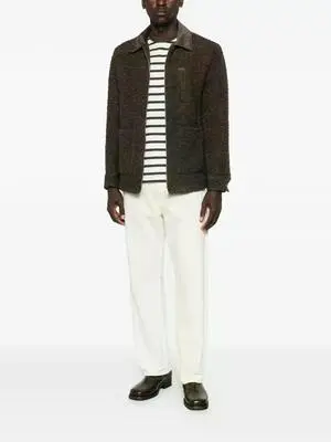 AMARANTO Bouclé Corduroy-collar Jacket