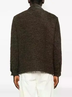 AMARANTO Bouclé Corduroy-collar Jacket
