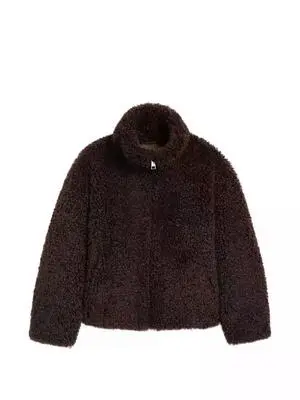 Apparis Brooks Bouclette High-neck Jacket - Brown