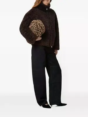 Apparis Brooks Bouclette High-neck Jacket - Brown