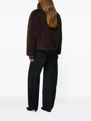 Apparis Brooks Bouclette High-neck Jacket - Brown