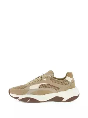 Boggi Milano Storm Trainers In Leather And Technical Fabric