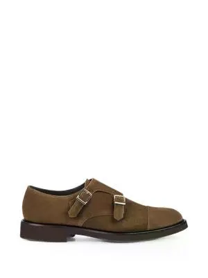 DOUCAL'S Double-buckle Monk Shoes - Brown