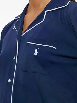 Polo Ralph Lauren Logo-embroidered Piped Nightdress