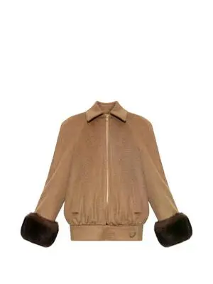 Valentino Garavani Faux-fur Camel-hair Jacket - Neutrals