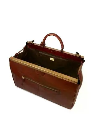 THE BRIDGE Leather Frame Holdall