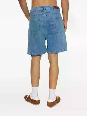 Palm Angels Logo-print Denim Shorts
