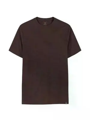 Boggi Milano T-shirt Jersey Cotton Tencel Blend - Brown
