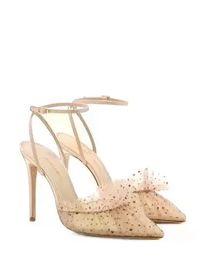 ANDREA WAZEN Franca Sparkle Crystal-embellished Pumps
