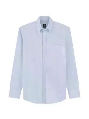 Boggi Milano Shirt In Oxford Cotton Regular Fit - Blue