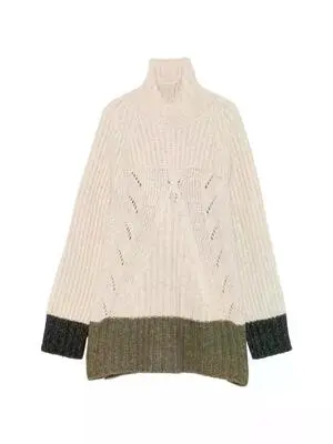 LA DOUBLEJ Cable-knit Roll-neck Sweater
