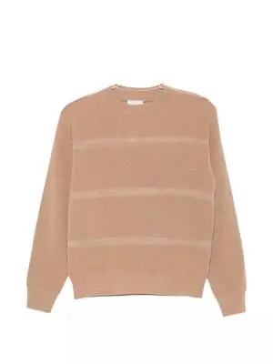 Peserico Ribbed-knit Striped Sweater - Neutrals