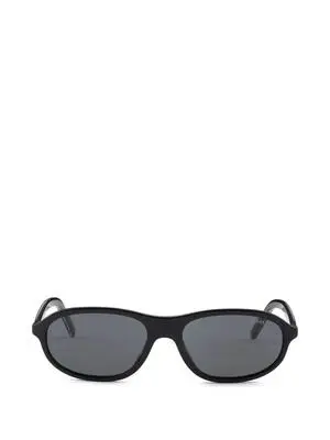 Prada Sunglasses With The Iconic Metal Plaque - Black