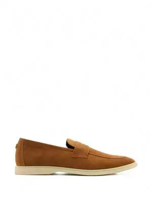 BOUGEOTTE Suede Slip-on Loafers - Brown