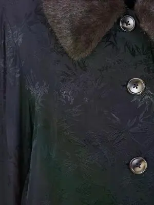 Rixo Jonah Jacquard Fur-trim Coat