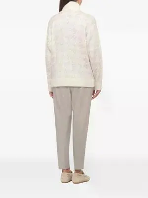 PANICALE Houndstooth Sequin-embellished Cardigan