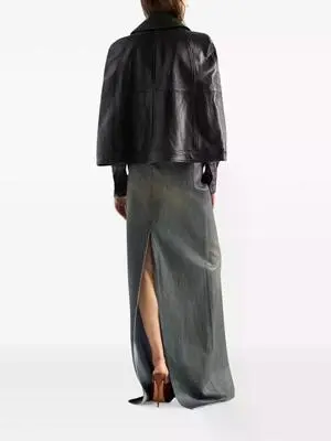 7 For All Mankind Coated Denim Skirt