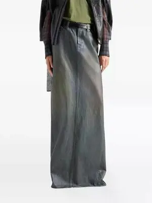 7 For All Mankind Coated Denim Skirt