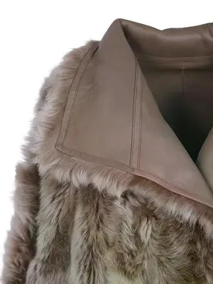 YVES SALOMON Shearling-trim Leather Jacket