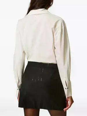 TWINSET Sequin Pinstripe Mini Skirt