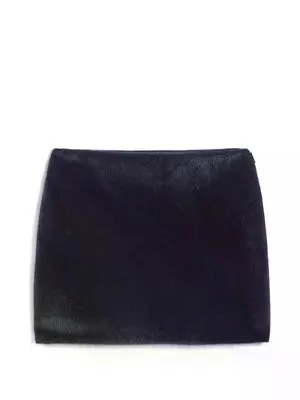 Apparis Pia Faux-fur Mini Skirt - Blue