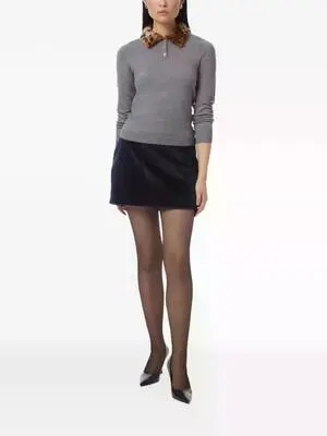 Apparis Pia Faux-fur Mini Skirt - Blue