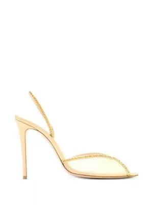 ANDREA WAZEN Katy Mesh Sandals - Neutrals