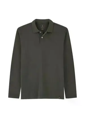 Boggi Milano Polo In Cotton Blend Jersey Caf - Green