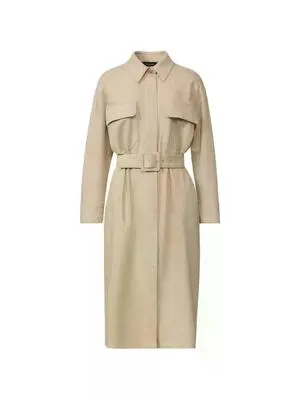 Fabiana Filippi Safari Belted Waffle-knit Midi Dress - Neutrals