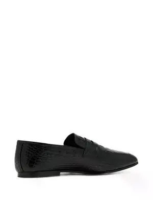 SOPHIQUE Essenziale Croc-effect Leather Loafers