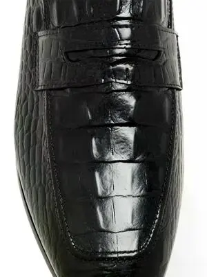 SOPHIQUE Essenziale Croc-effect Leather Loafers