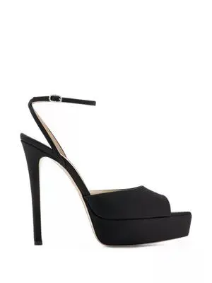 ANDREA WAZEN Loulou Crystal Platform Sandals
